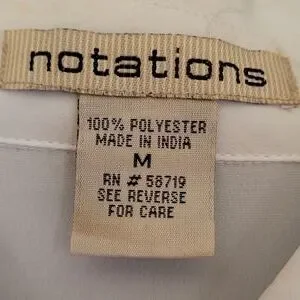 Notations | Tops | 3 Notations Semisheer White Embroidered Buttondown ...